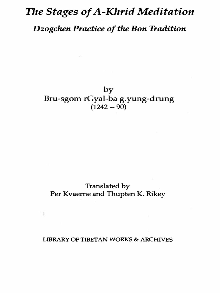 The Stages of A-Khrid Meditation PDF | PDF | Religion & Spirituality