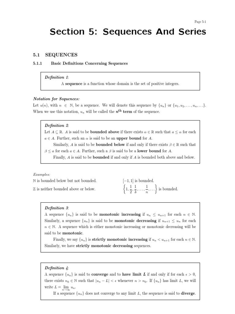03 Sequences (Series) | PDF | Series (Mathematics) | Sequence