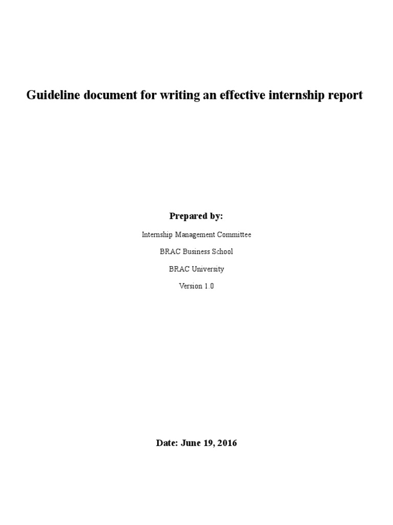 Internship Report Writing Guidelines | PDF | Data Analysis | Survey ...