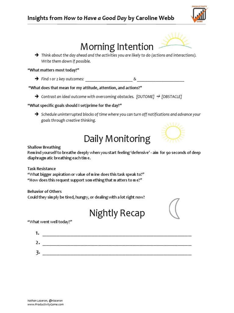 How To Have A Good Day | PDF