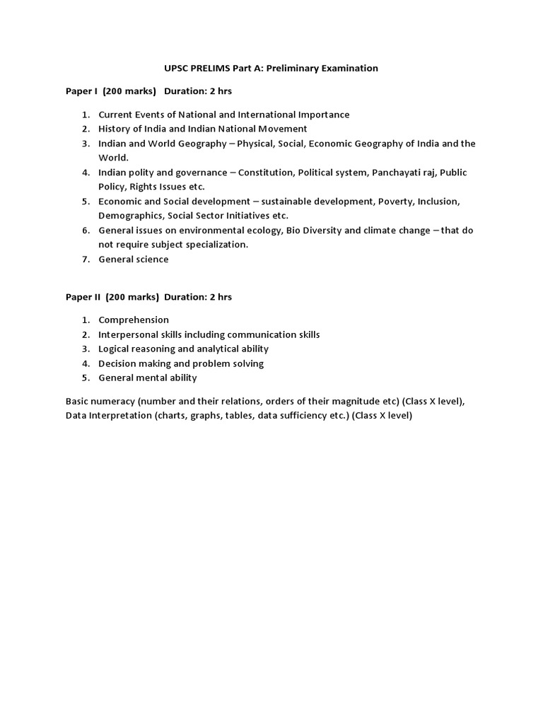 UPSC Mains Syllabus | PDF | Public Administration | Governance