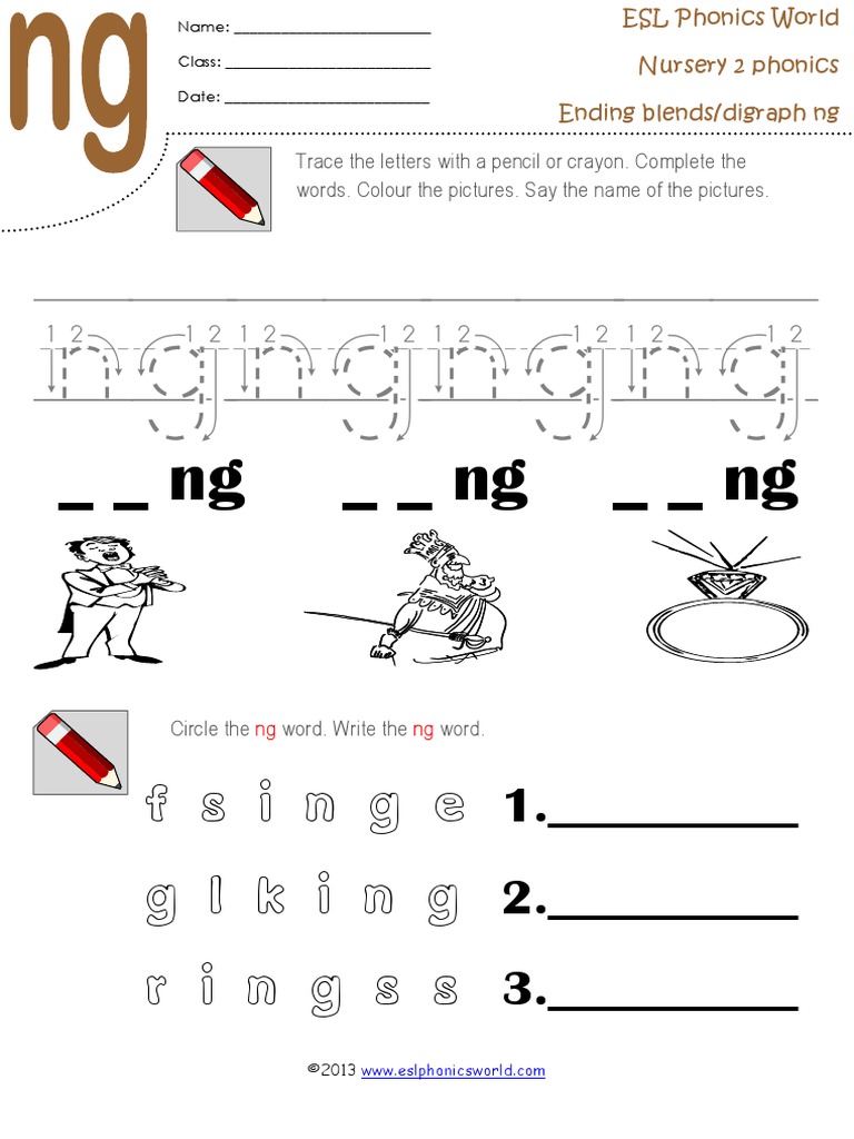 Ending Blends-Digraph NG Worksheet | PDF | Language Arts & Discipline ...
