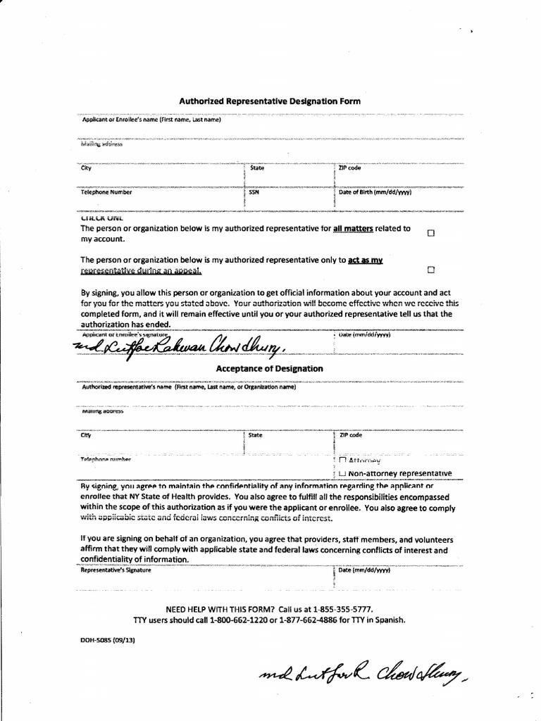 Authorized Representative Designation Form | PDF | Professional Ethics ...