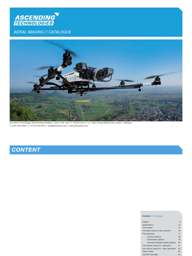 AscTec Falcon 8 Product Catalogue | PDF | Digital Camera | Pixel