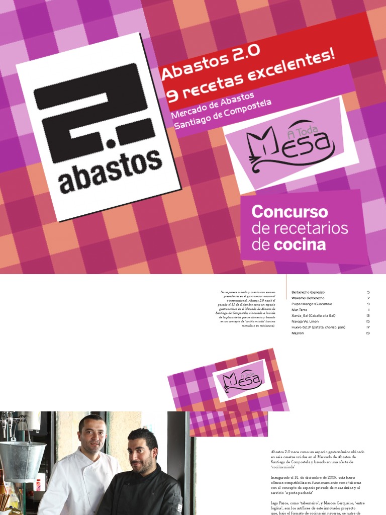 Recetario Abastos 2-0 Concurso A Toda Mesa-1º Premio PDF | PDF | Carne | Agar