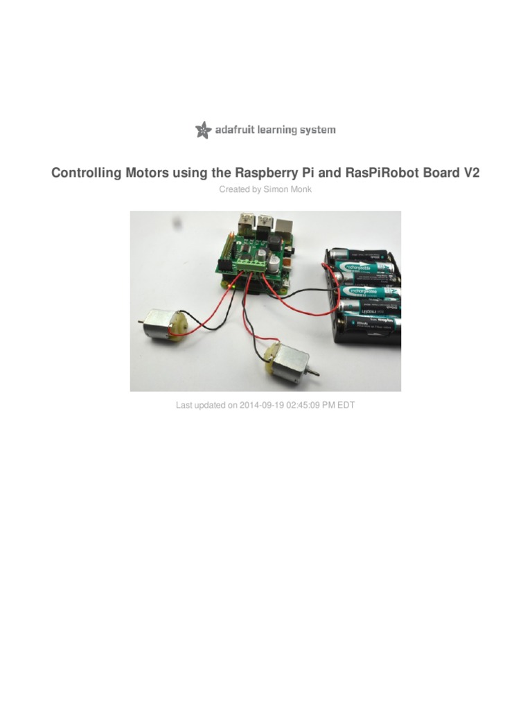 Controlling Motors Using The Raspberry Pi And Raspirobot Board V2 Pdf Pdf Raspberry Pi