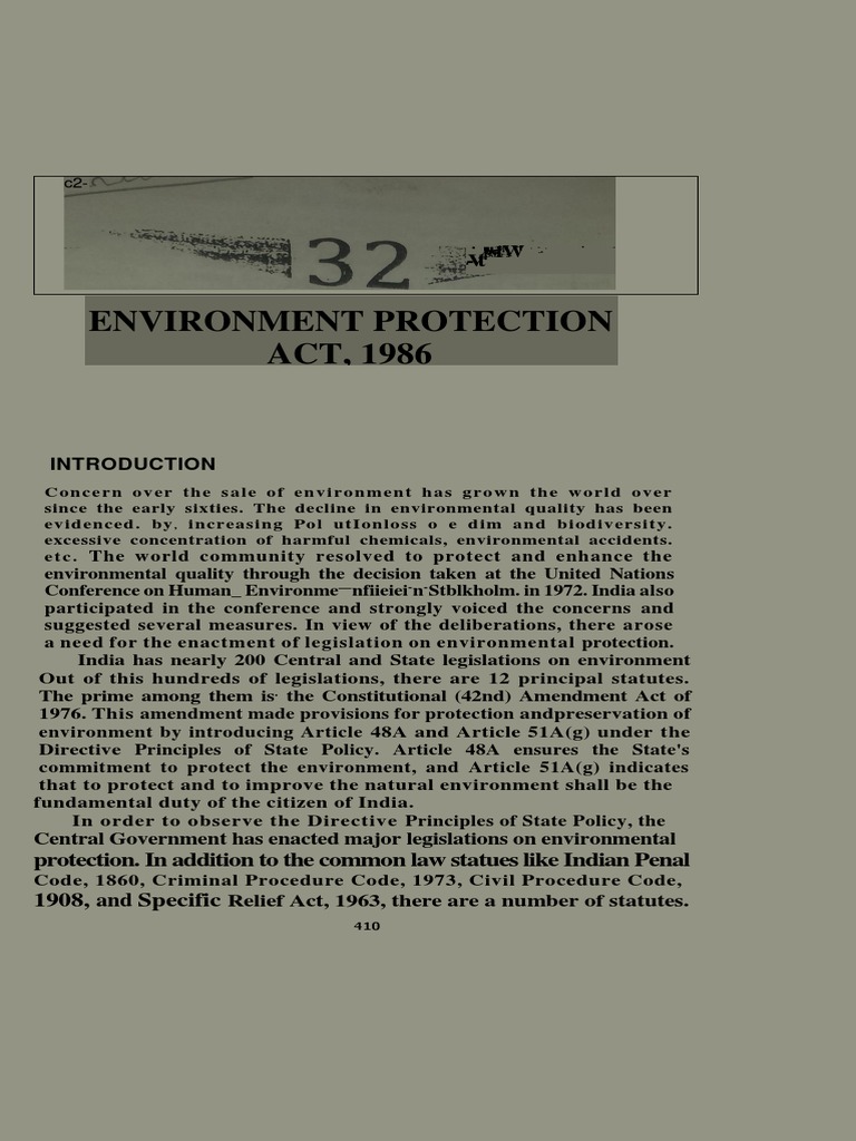 Environmental Protection Act Summary | PDF
