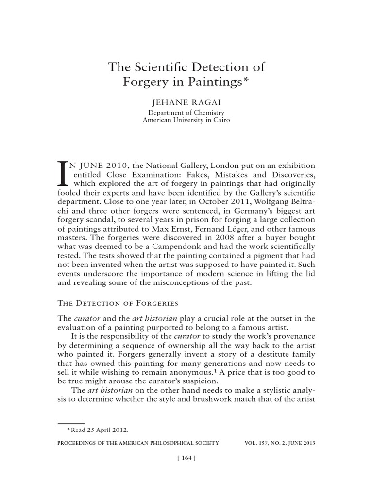 Art Forgery Detection Techniques | PDF | Gas Chromatography | Mass ...