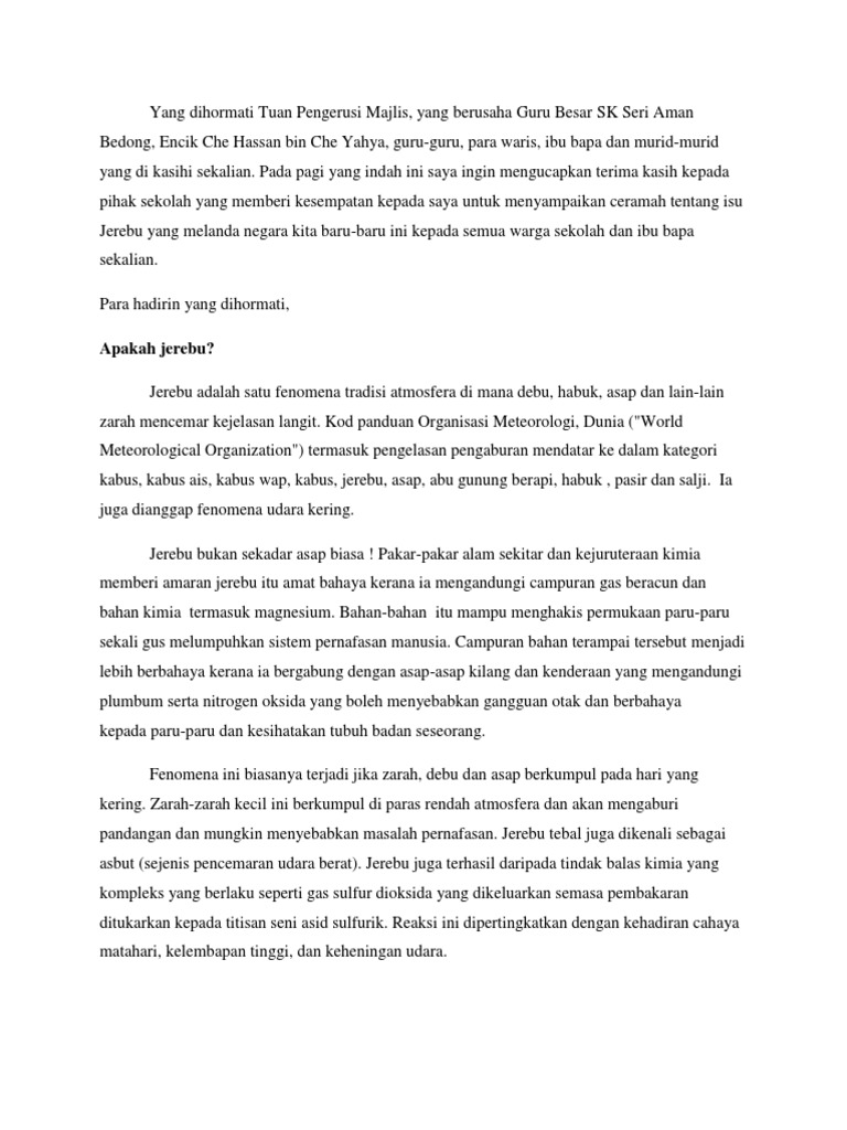 Yang Dihormati Tuan Pengerusi Majlis | PDF