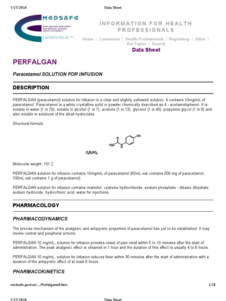 Data Sheet Profalgan | PDF | Medical Specialties | Health Sciences