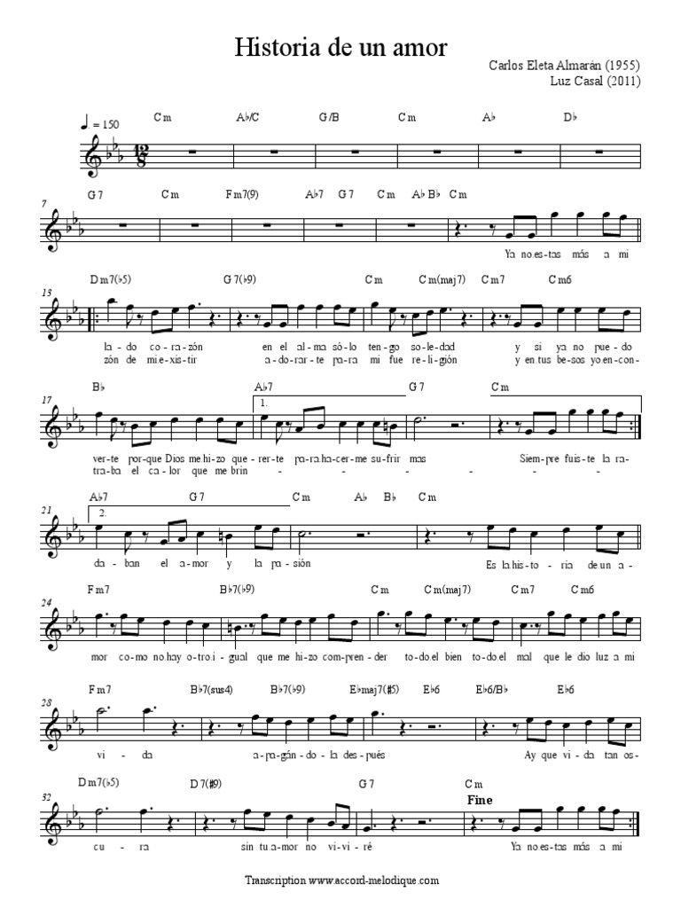 Historia de Un Amor - Carlos Eleta Almaran - Luz Casal | PDF | Premio ...