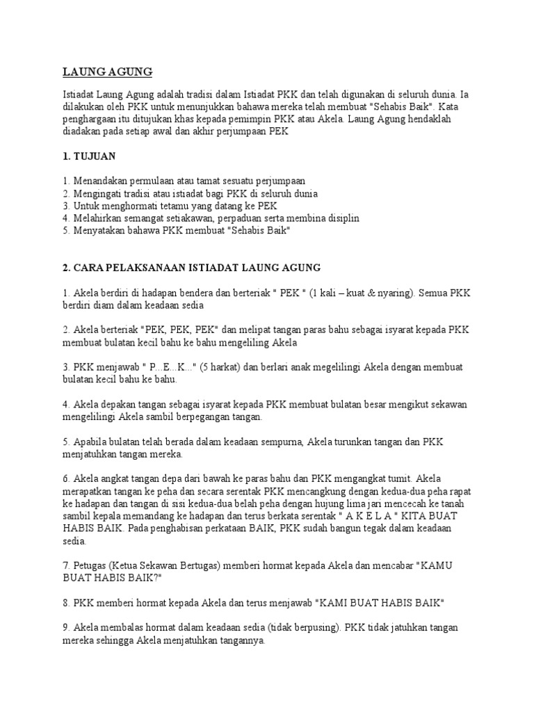 Istiadat Laung Agung Pengakap | PDF