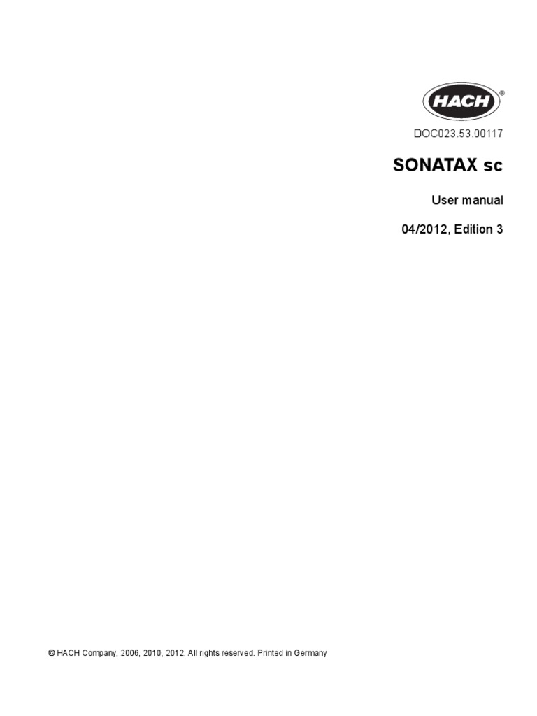 Sonatax User Manual-DOC023 53 00117 | PDF | Medical Ultrasound ...