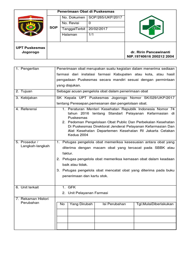 8 2 1 2 Penerimaan Obat Di Puskesmas Pdf