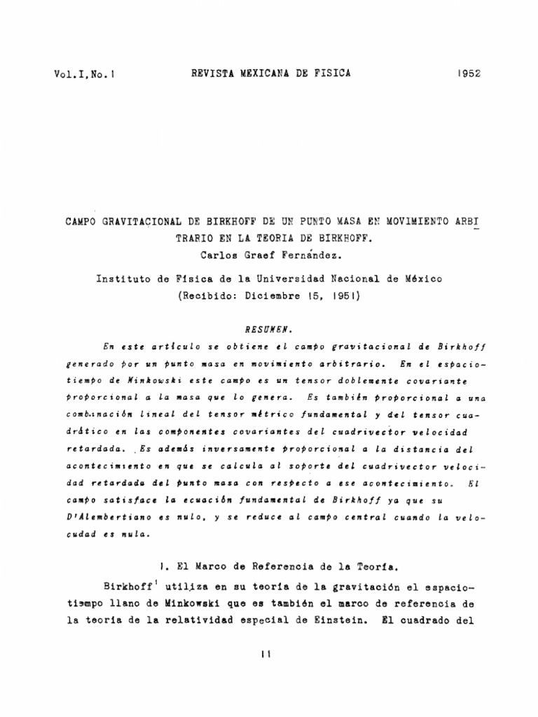 Teoría de La Gravitación Universal de Birkhoff PDF | PDF