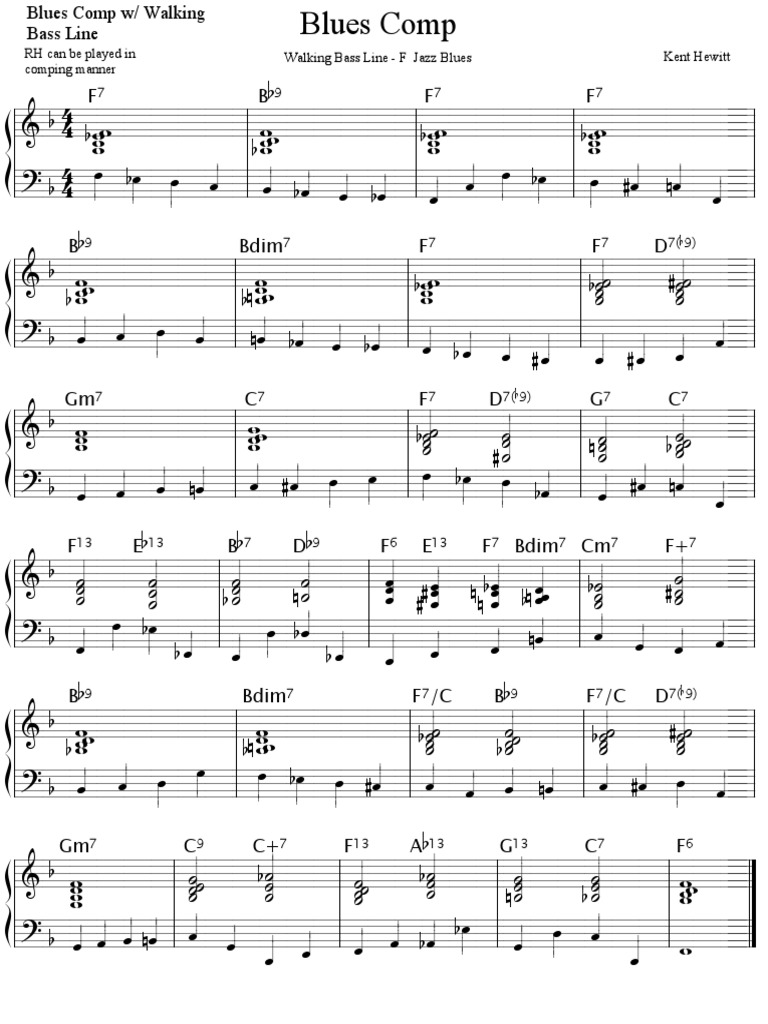 Blues Bass Line.pdf | Éléments de la musique | Formes musicales