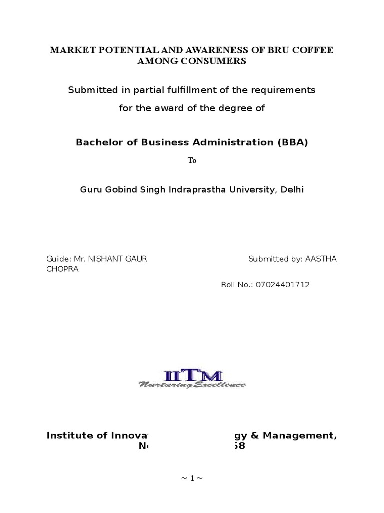 Bru Coffee | PDF | Coffee | Survey Methodology