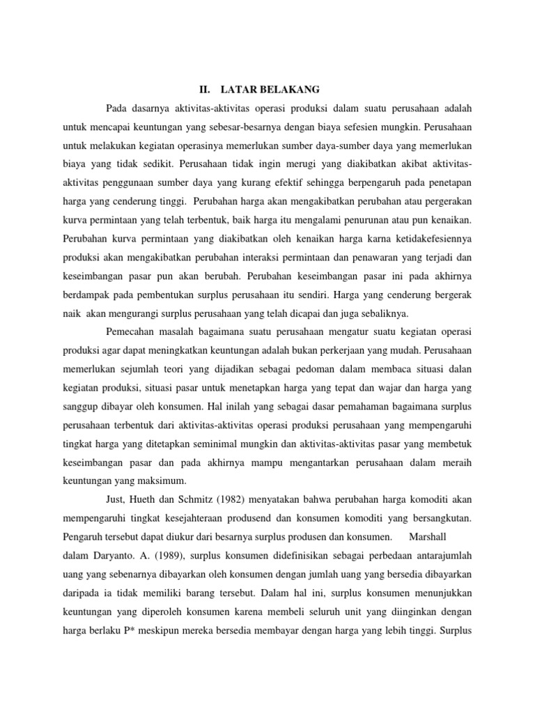 Pengertian Surplus Konsumen & Produsen | PDF