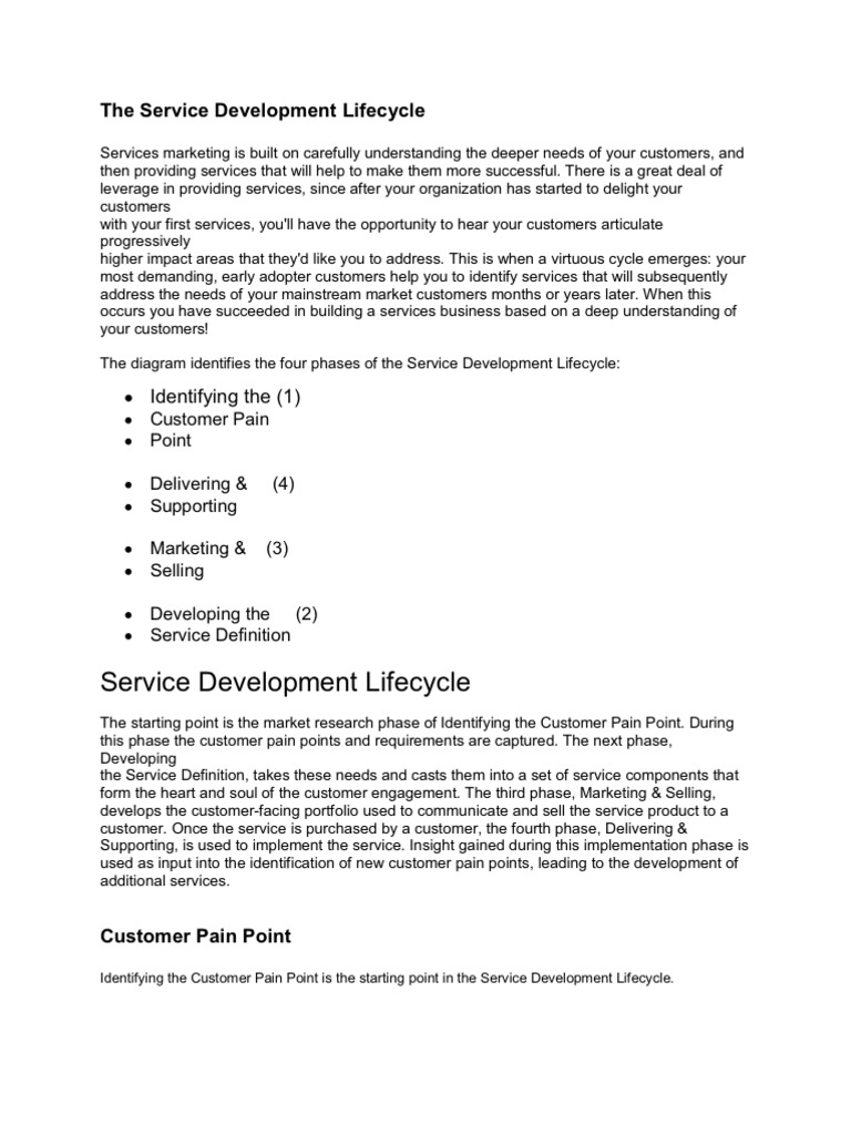 The Service Development Lifecycle | PDF | Software Release Life Cycle ...