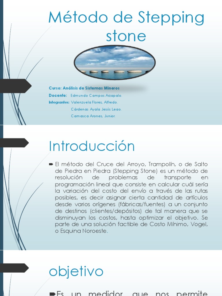 Método de Stepping Stone | PDF | Optimización Matemática | Matemáticas Aplicadas