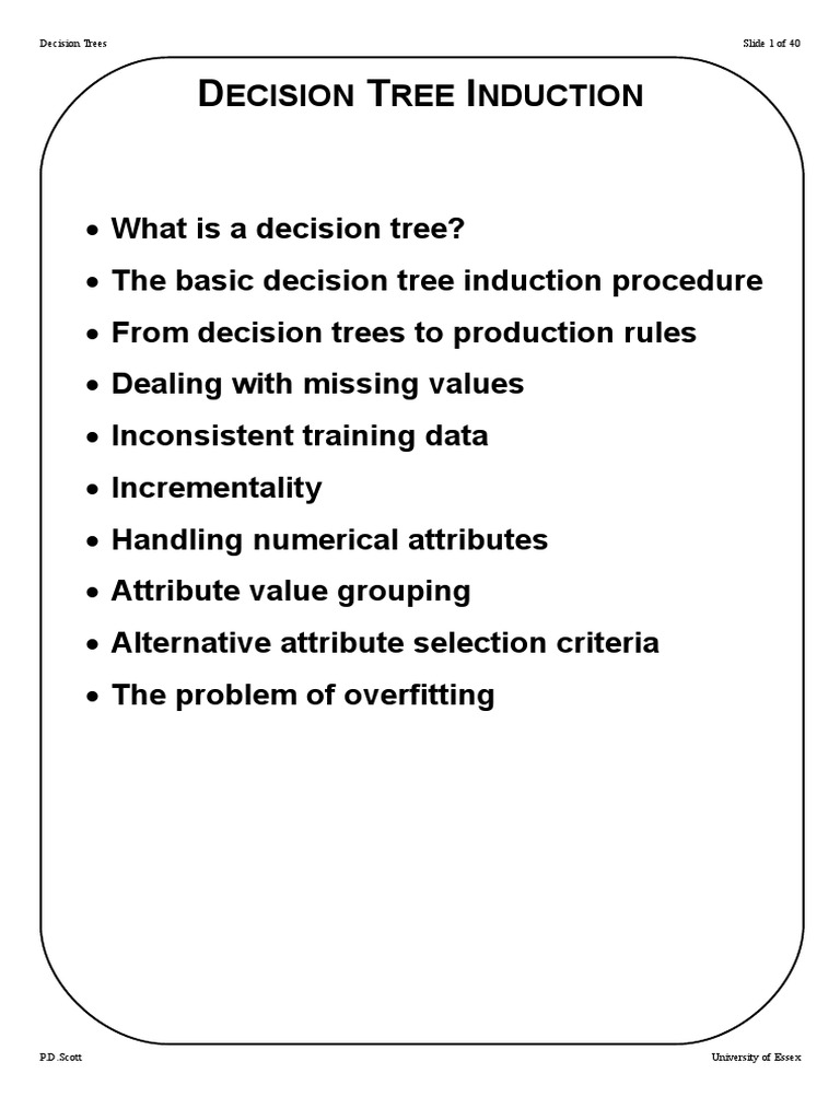 Decision Trees | PDF | Statistical Classification | Applied Mathematics