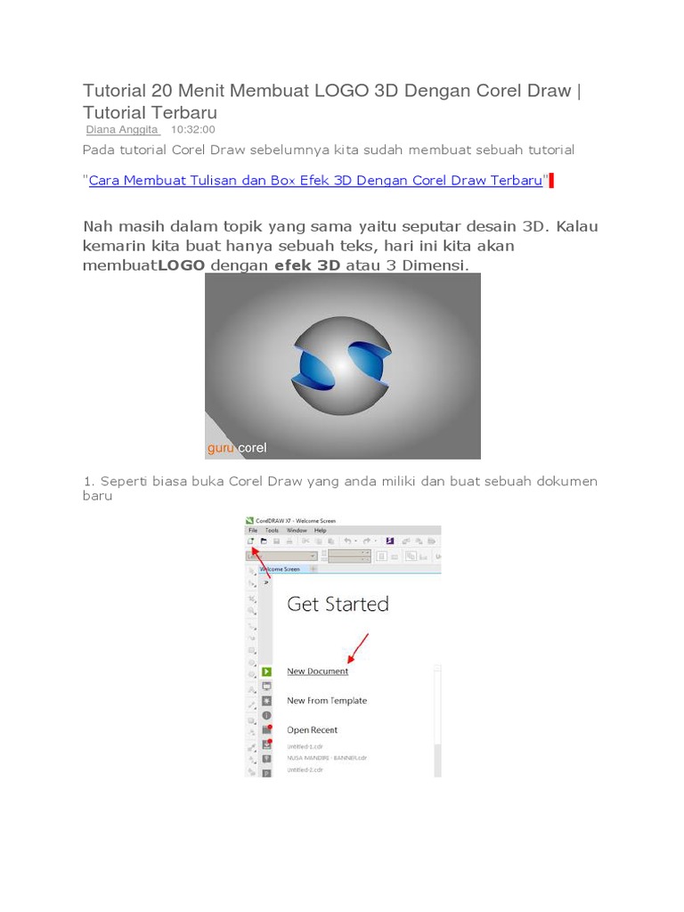 Tutorial Corel Draw Membuat Logo