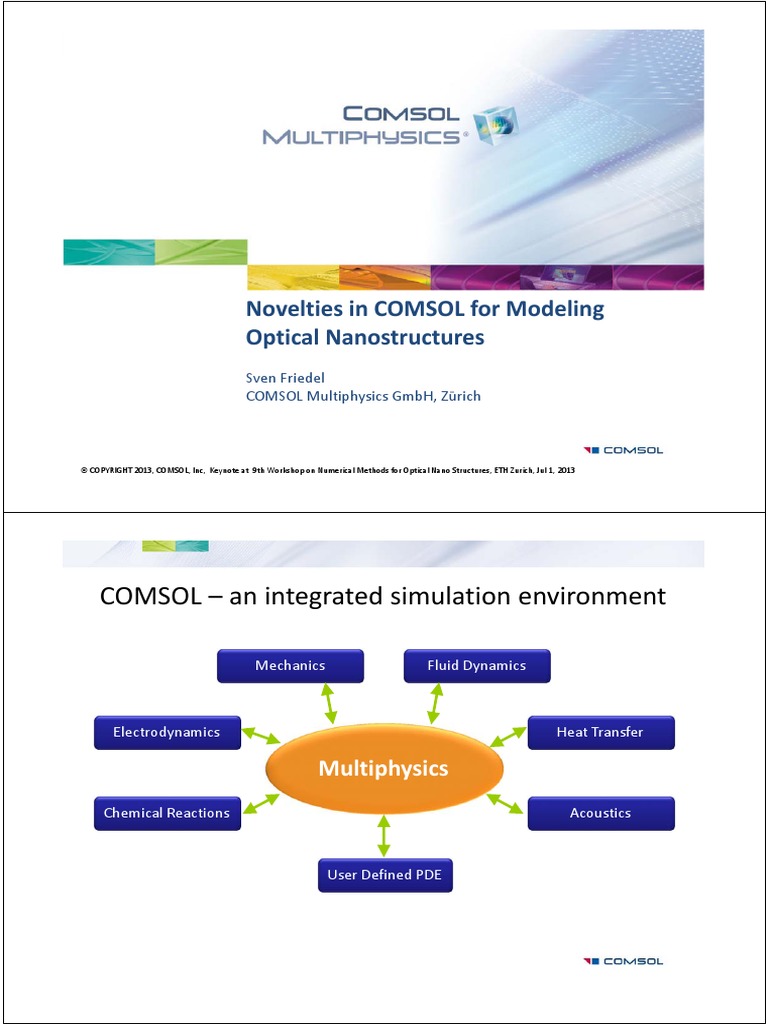 COMSOL Multiphysics | PDF | Nonlinear Optics | Optics