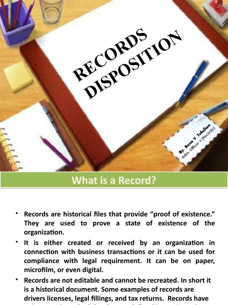 Records Disposal Procedures (Sample) | PDF | Government Information ...