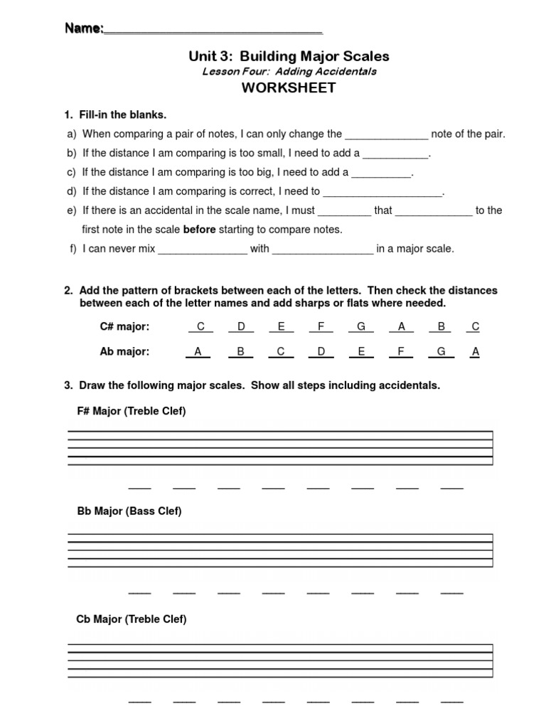Building Major Scales | PDF | Teaching Methods & Materials