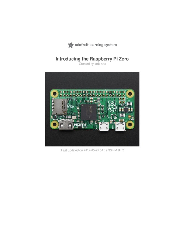 Introducing The Raspberry Pi Zero | PDF | Usb | Usb Flash Drive