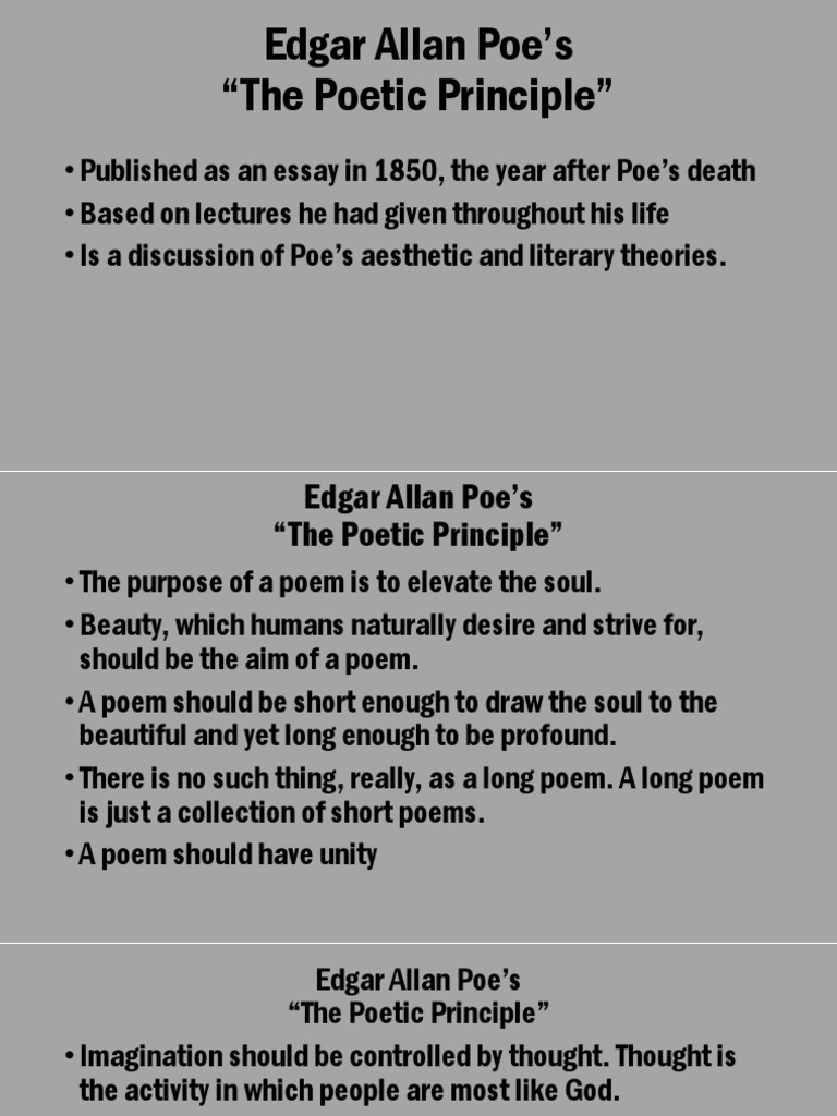 Poe's Aesthetic: Beauty and Composition | PDF | The Raven | Poetry