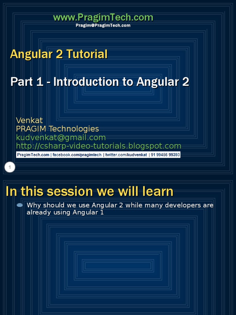 Angular 2 Tutorial Introduction Guide Pdf Java Script Microsoft