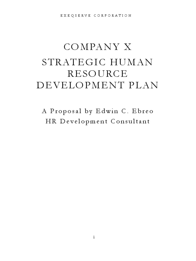 Strategic HR Development Plan | PDF | Competence (Human Resources ...