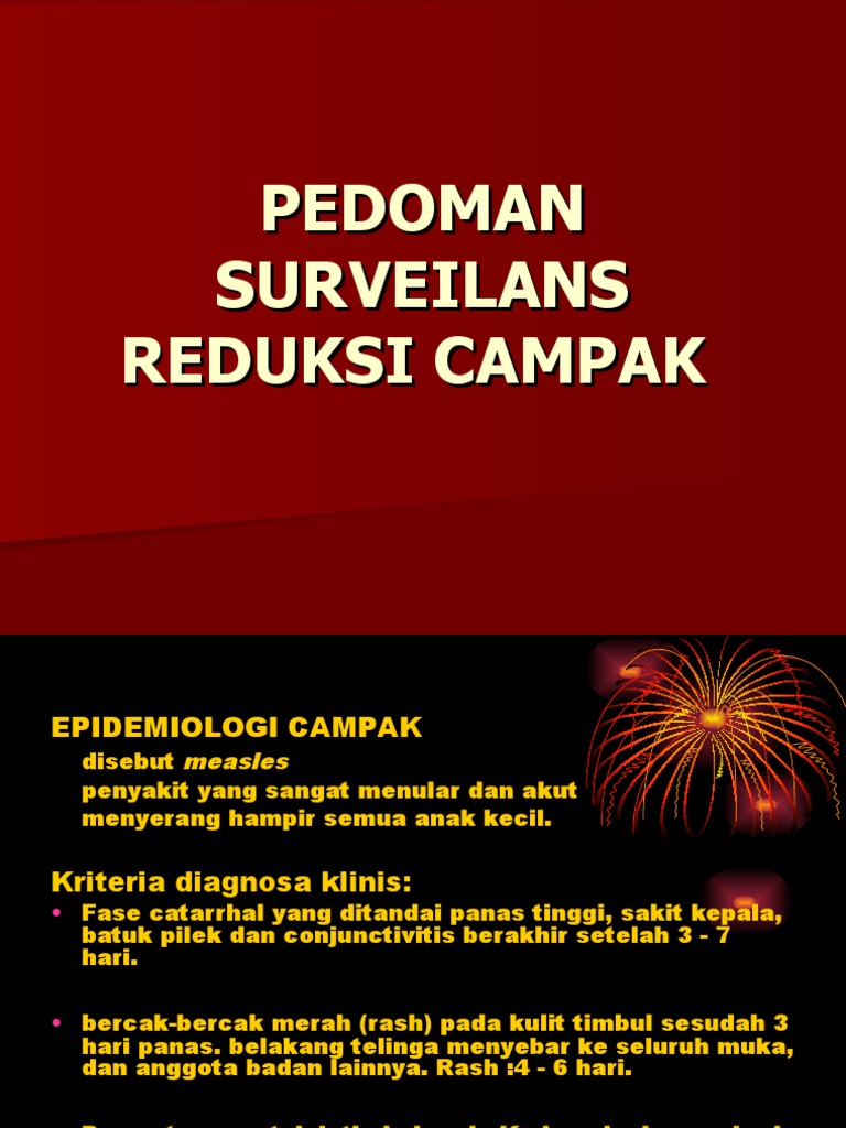 Pedoman Surveilans Reduksi Campak | PDF