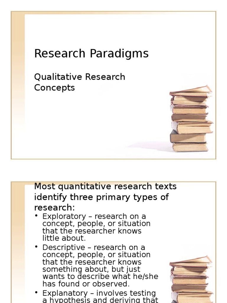 Research Paradigms: Qualitative vs Quantitative | PDF | Qualitative ...