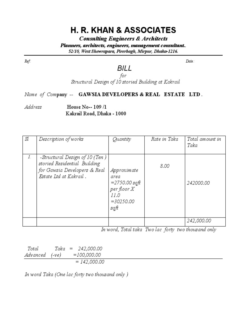 Bill | PDF | Civil Engineering | Structural Engineering