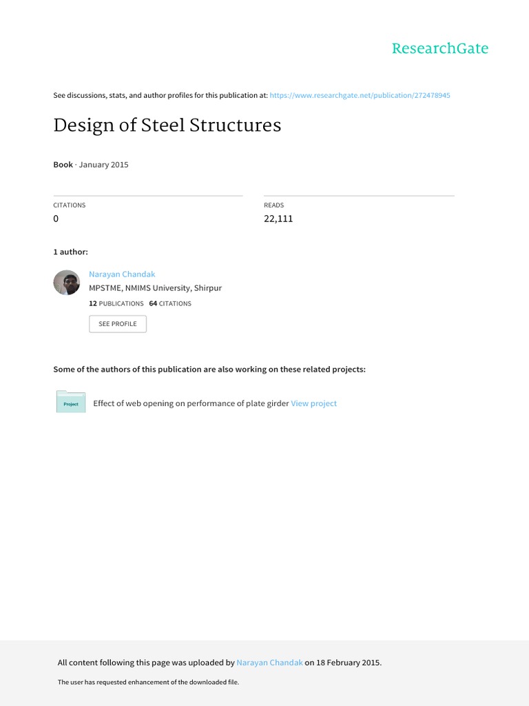 Design of Steel Structures Book Citation and Read Count | PDF ...