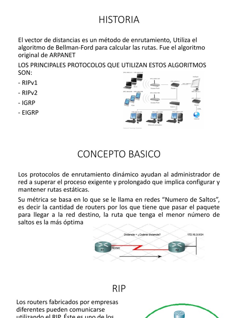 Protocolo de Enrutamiento Vector Distancia | PDF | Enrutamiento ...