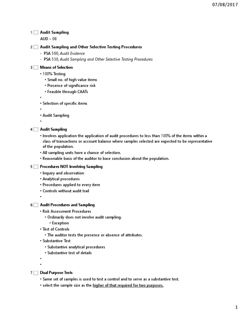 4 Audit Sampling | PDF | Audit | Sampling (Statistics)