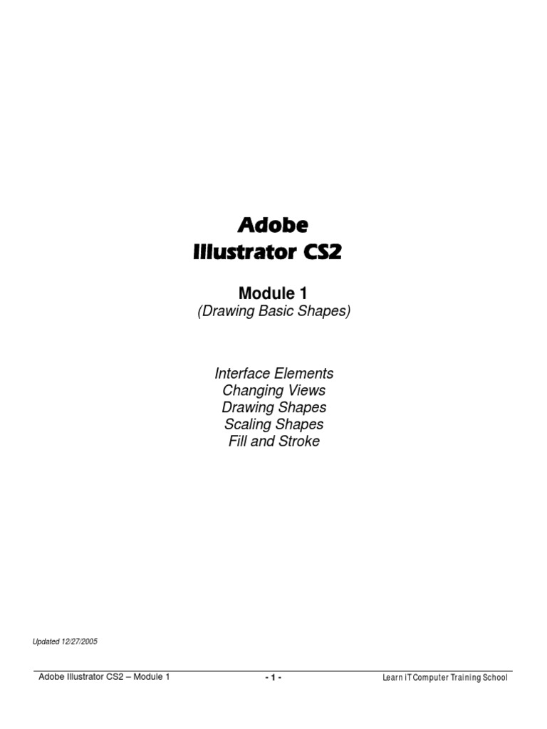 Adobe Illustrator CS2: (Drawing Basic Shapes) | Download Free PDF ...