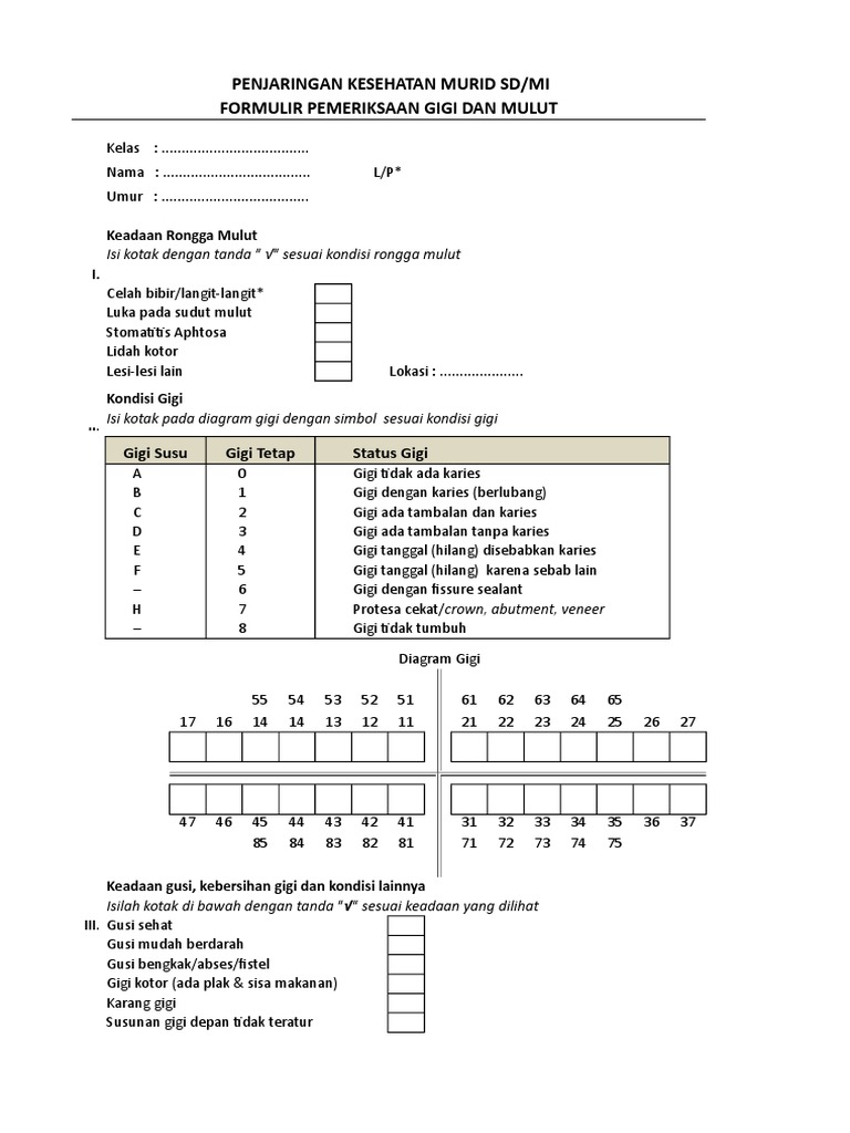 1. Form Pemeriksaan Gigi Penjaringan.xlsx