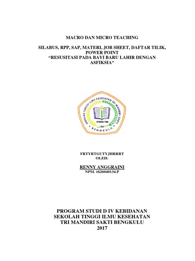 RPP, Sap Evaluasi, Teori, Jobseet, Tilik | PDF | Kesehatan Holistik ...