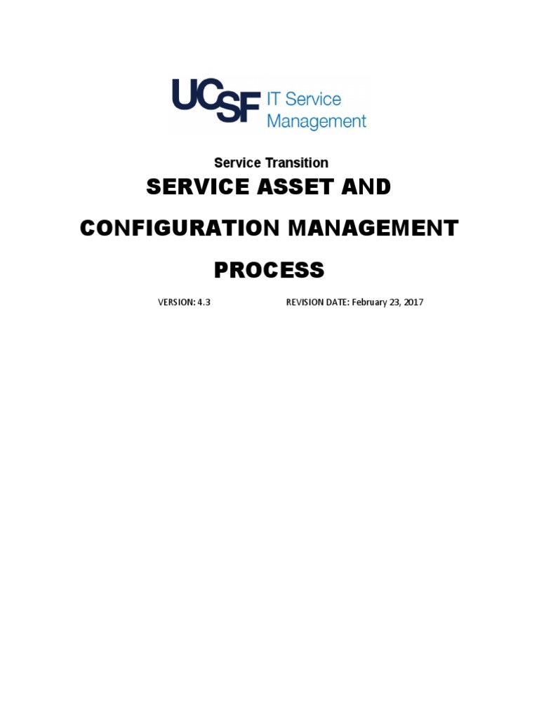 Service Asset and Configuration Management Process | PDF | Itil ...