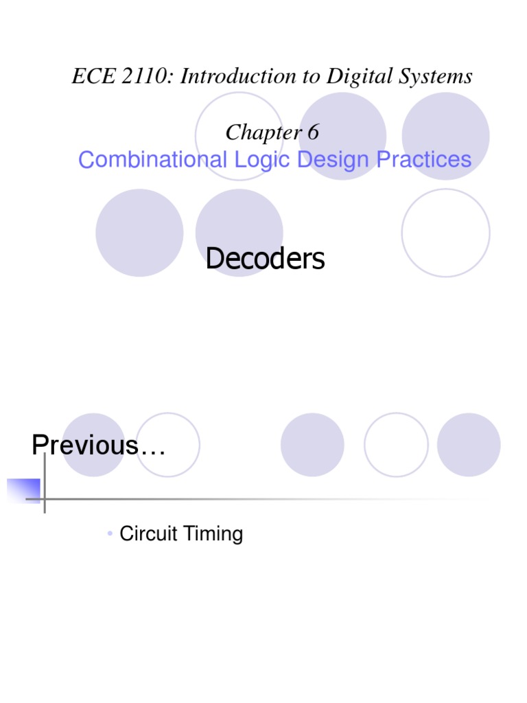 Decoder | PDF | Input/Output | Digital Electronics