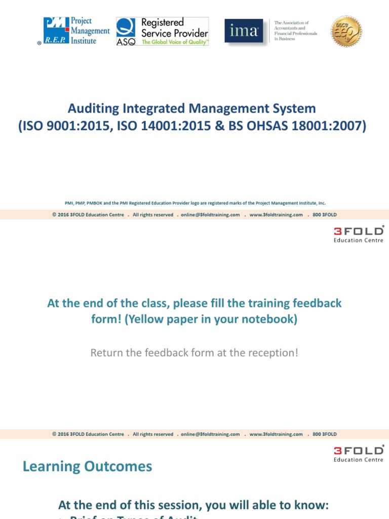 Auditing Integrated Management System | PDF | Audit | Competence (Human ...