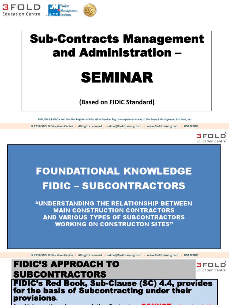 Sub-Contracts Management and Administration | PDF | Assignment (Law ...