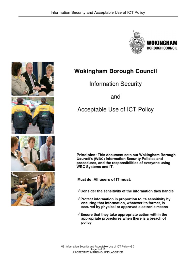 03 Information Security and Acceptable Use of ICT Policy v3 0 | PDF ...
