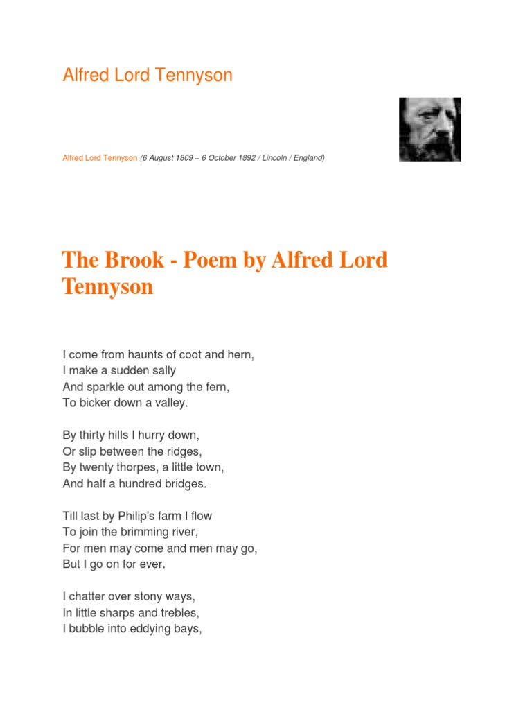 The Brook | PDF | Poetry | Nature