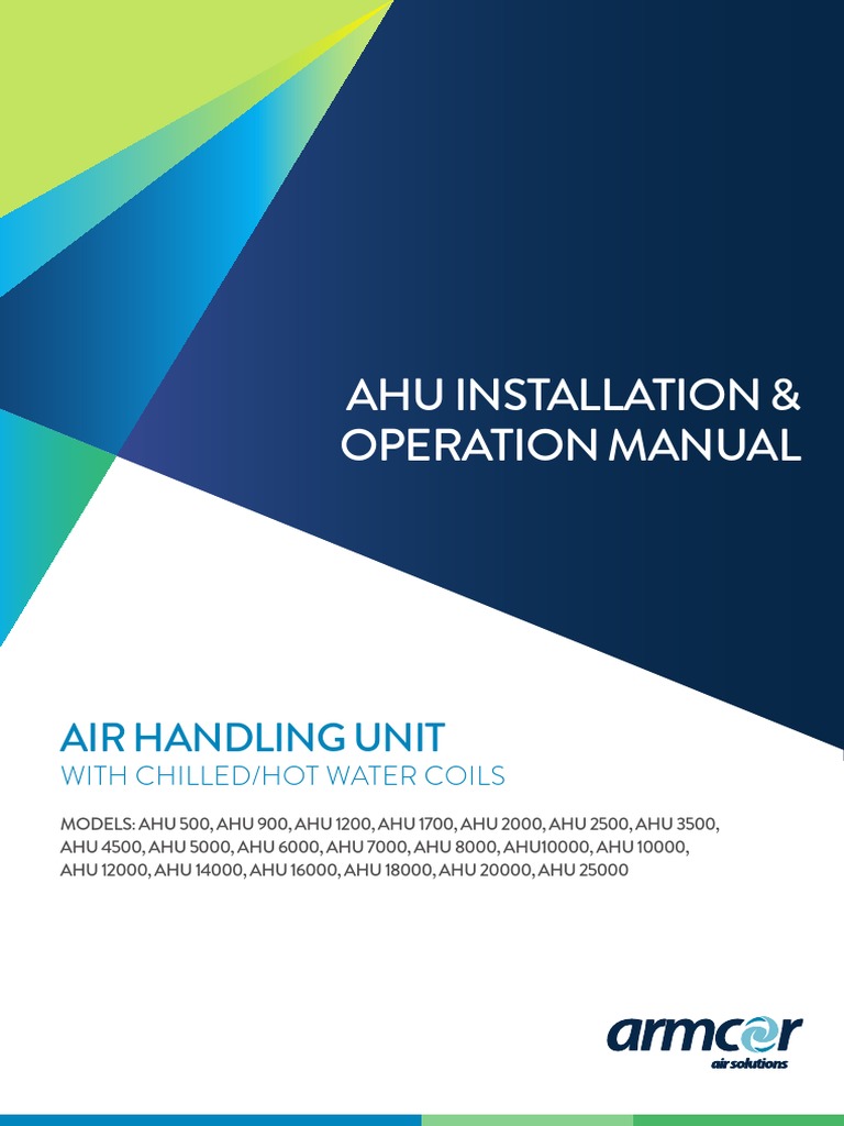 AHU Installmanual | PDF | Duct (Flow) | Electrical Wiring
