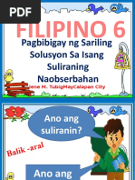 Grade 5 - Pagbibigay NG Solusyon Sa Naobserbahang Suliranin | PDF